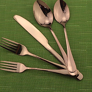 Gugrida 20-Piece Mirror Polished Rose Gold Reusable Utensils Vitalt Healthy & Eco-Friendly Stainless Steel Copper Flatware Tableware Dinnerware Set, Shiny Cutlery Knife Fork Spoon Set, Service for 4