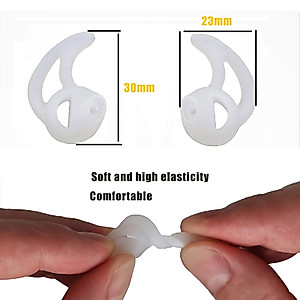 Silicone Fin Ear Mold for Two Way Radio Earpiece Replacement Earmold Earbud Tips for Surveillance Police Earpiece Coil Tube Headset (2 Pair Fin Large)