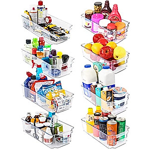 Utopia Home Pantry and Fridge Organizers, Pack of 16 – BPA Free Clear Plastic Storage Bins for Freezers, Kitchen Countertops and Cabinets