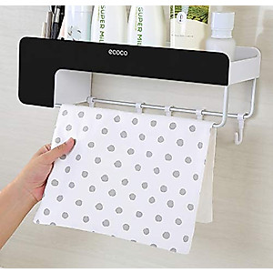 iHEBE Adhesive Bathroom Shelf Storage Organizer Wall Mount No Drilling Shower Shelf Kitchen Storage Basket Rack Shelves Shower Caddy