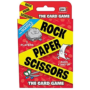 JAX Rock Paper Scissors Card Game Bilingual - It's the Fast, Fun Card Version of the Classic Game of Rock Paper Scissors, Ages 4 and Up, 2 Players