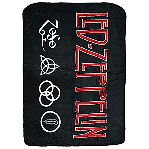 Led Zeppelin 4 Symbols Super Soft and Cuddly Fleece Plush Throw Blanket