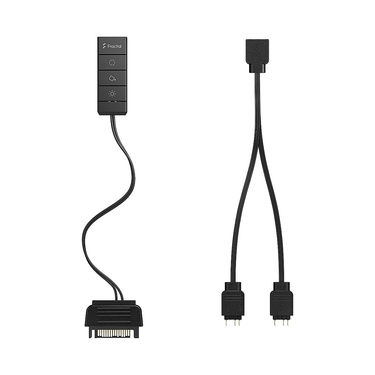 Fractal Design Adjust 2 Manual ARGB Controller for All Standard 5V ARGB LED Fans Strips and Devices Chaining Y-Cable Adapter Included