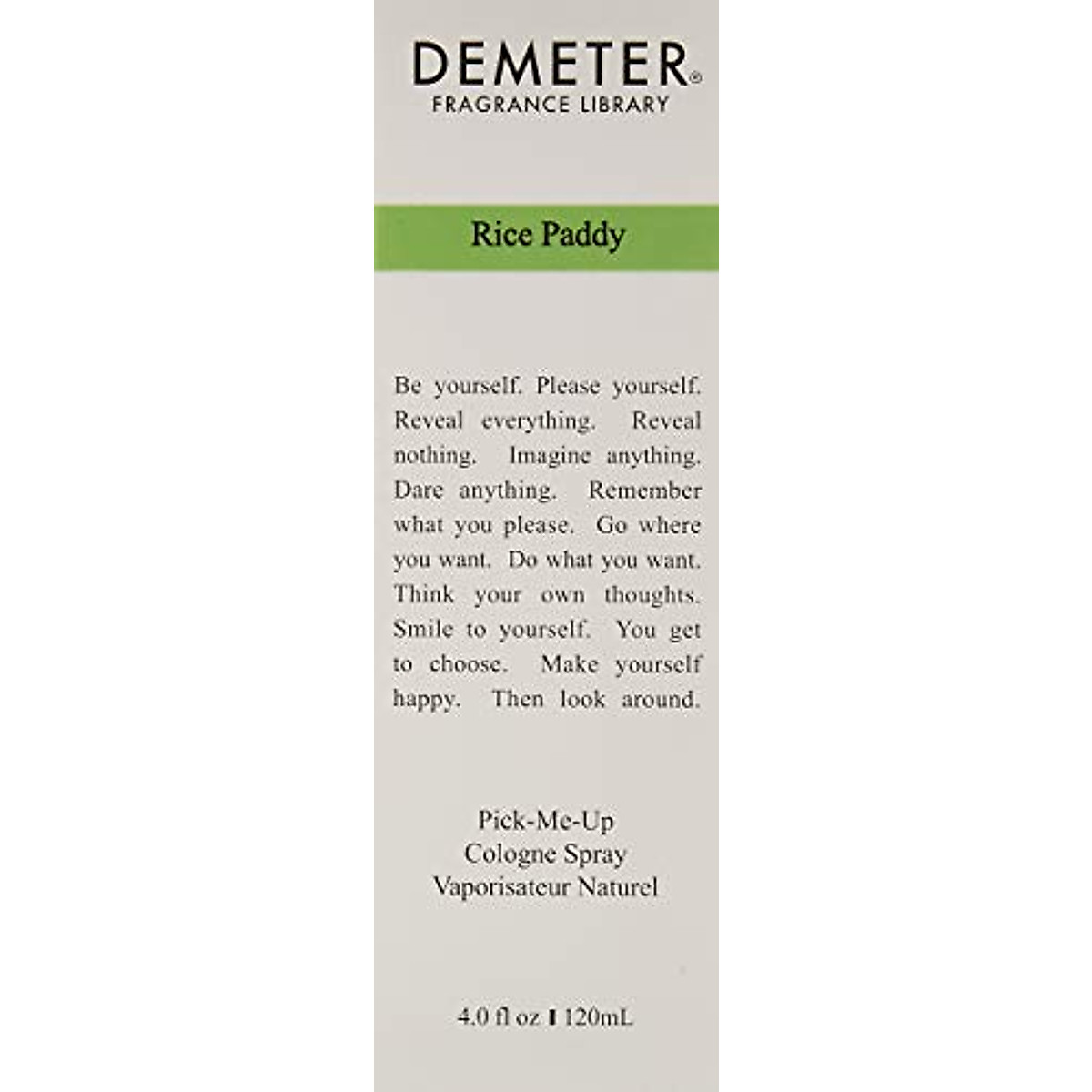 Demeter Rice Paddy Cologne Spray for Unisex, 4 Ounce