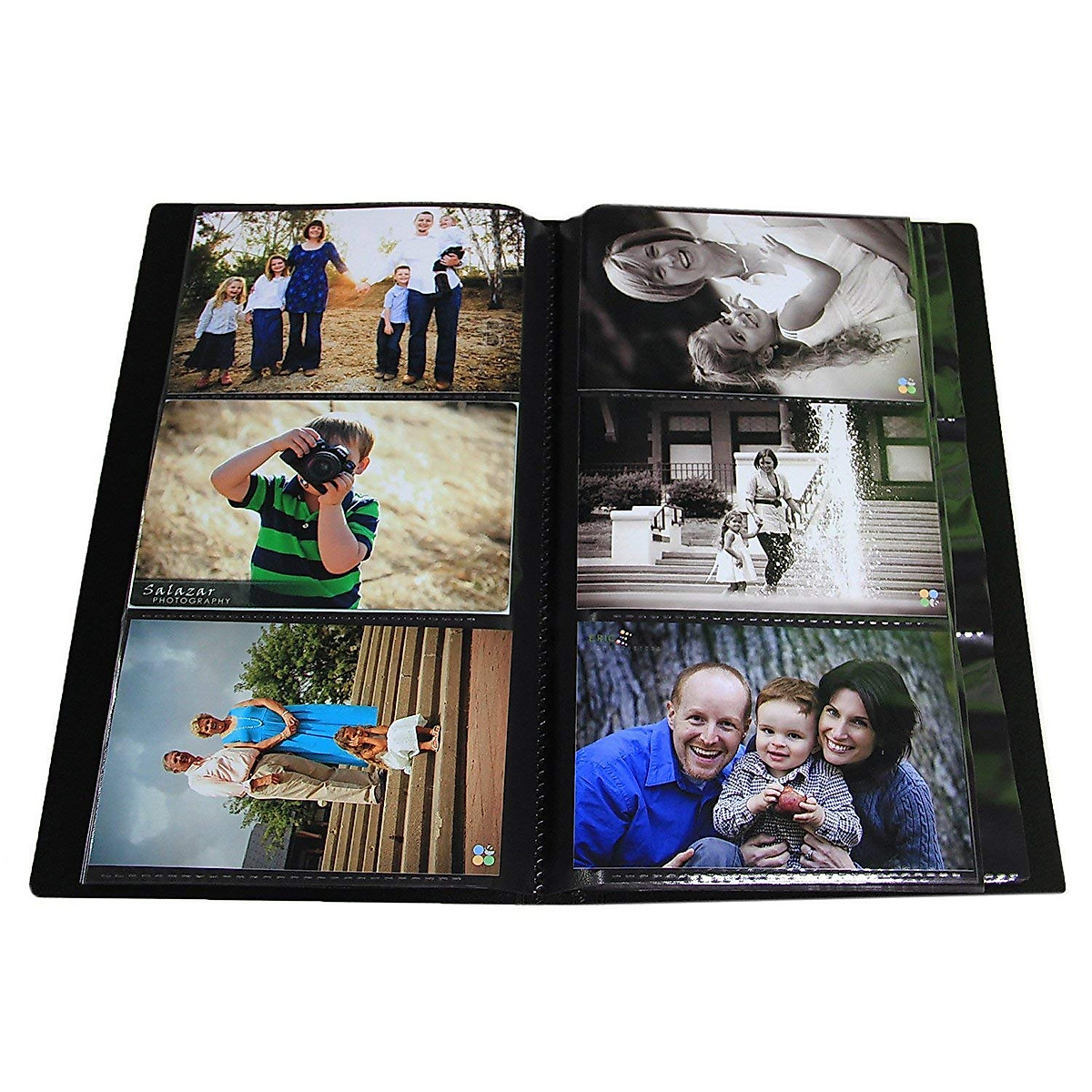Photo Album 4x6 Holds 300 Photos - Art Portfolio with Protective Poly Case - Space Saver