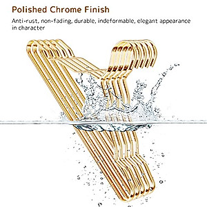 Creation Core Pack of 10 Stylish Aluminum Metal Coat Suit Clothes Hangers(Golden)