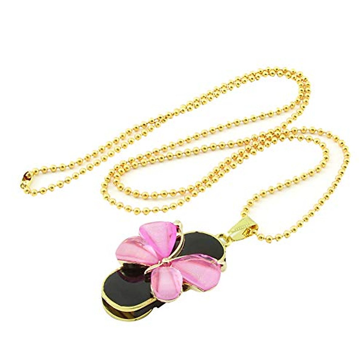 3C Light 16GB 2.0 USB Flash Drive Crystal Butterfly Shape Jewelry USB Flash Disk Jump Drive Thumb Drive Pen Drive with Necklace Memory Stick Data Storage Gift (16 GB, Purple)