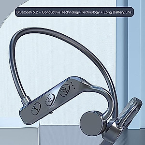 Yrmaups Bone-Conduction Headphones Open Ear Headphones Bluetooth 5.2 Sports Wireless A-ir Conduction Earphones Touching Stereo with Built-in Mic,Sweat Resis-tant Headset for Running