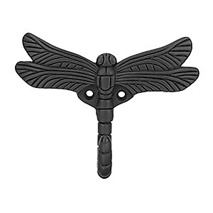 Cabilock 2 Sets Dragonfly Hook Metal Bag Hook Single Coat Hanger Decorative Wall Hangers Robe Towel Hook hat Rack Heavy Duty Clothes Hanger Dragonfly Hanger Wrought Iron Hanger Rack Cartoon