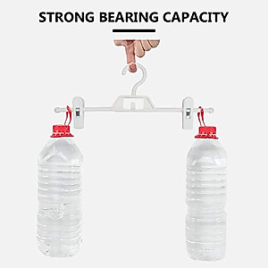 DOITOOL 10PCS Plastic Pants Hangers with Clips Space Saving Hanger for Clothes, Sturdy Skirt Hangers with Adjustable Clip, Closet Clip Hangers for Pant, Jeans, Skirts, Slacks (White)