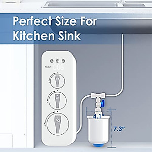 Waterdrop PMT Small Water Pressure Tank, RO Pressure Tank for All Tankless Reverse Osmosis System, Mini Reverse Osmosis Storage Tank Fits All 1/4" Water Tubing, Small Water Tank for G3, G2, D6, PD600