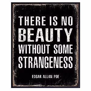 Edgar Allan Poe Quote Art Print - Goth Room Decor Poster Sign - Decoration for Living Room, Bedroom, Office, Apartment - Cool Unique Gift - Funny Sayings for Wall Decor - Gothic Home Decor Picture