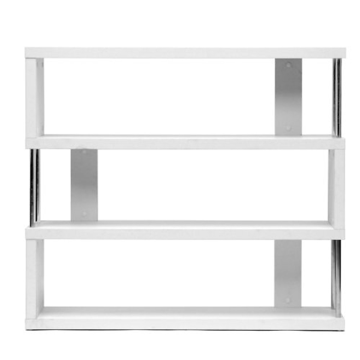 Baxton Studio Barnes 3-Shelf Modern Bookcase, White