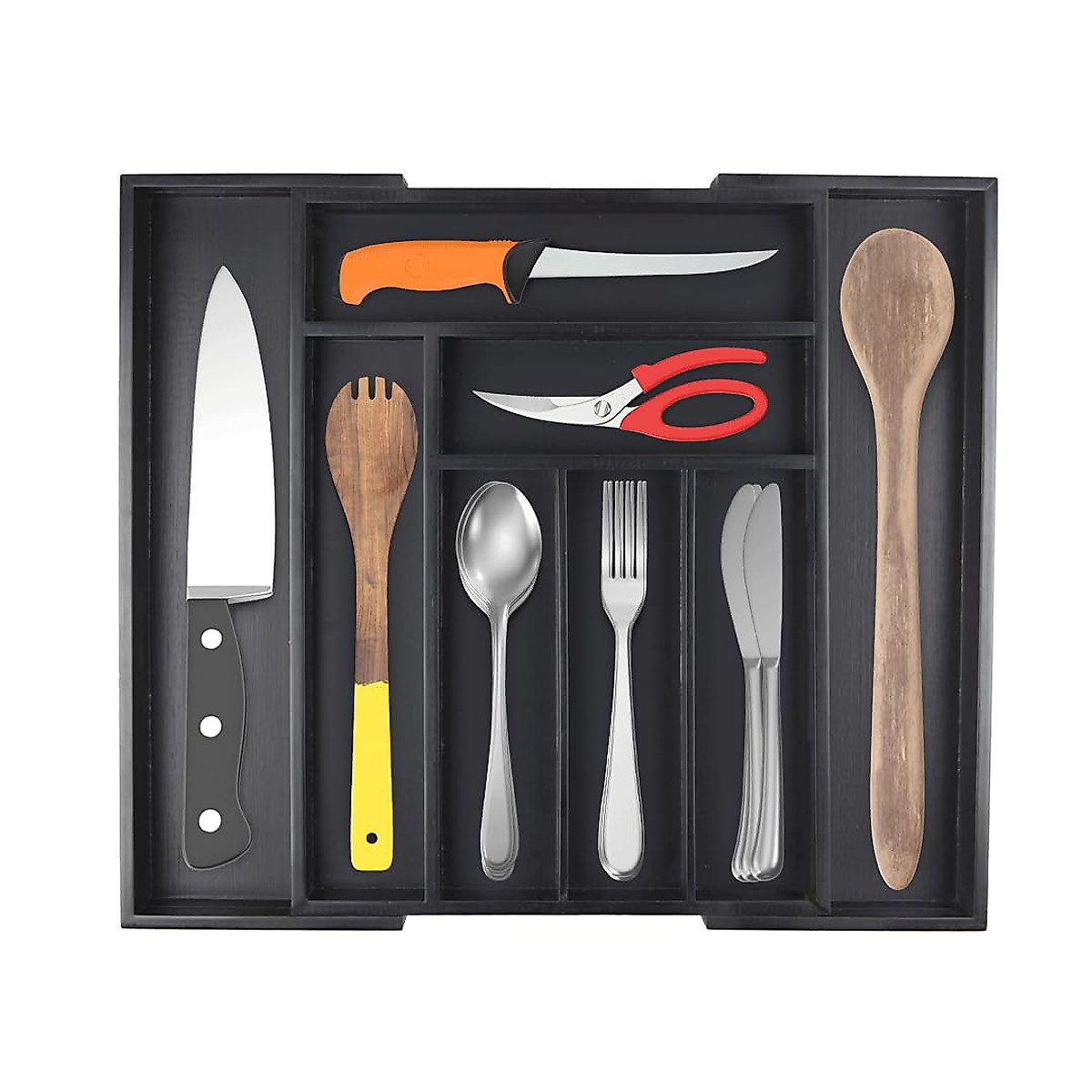 Kozy Home Solutions Kitchen Drawer Organizer Silverware Holder Expandable Tray and Utensil Holder 15" Max Width Kitchen Gadgets with Divider Organizers for Fork Spoon Knife Cutlery and Flatware