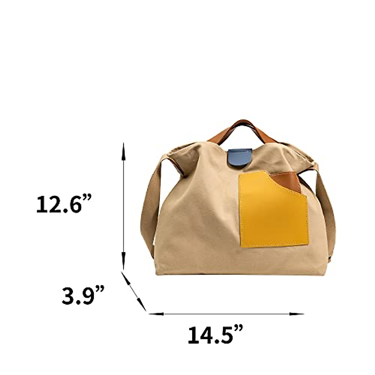 Aesthetic Hobo Bags for Women, Crossbody Canvas Shoulder Bag Totes Handbags for College, Shopping, Travel, Work (Khaki,One Size)