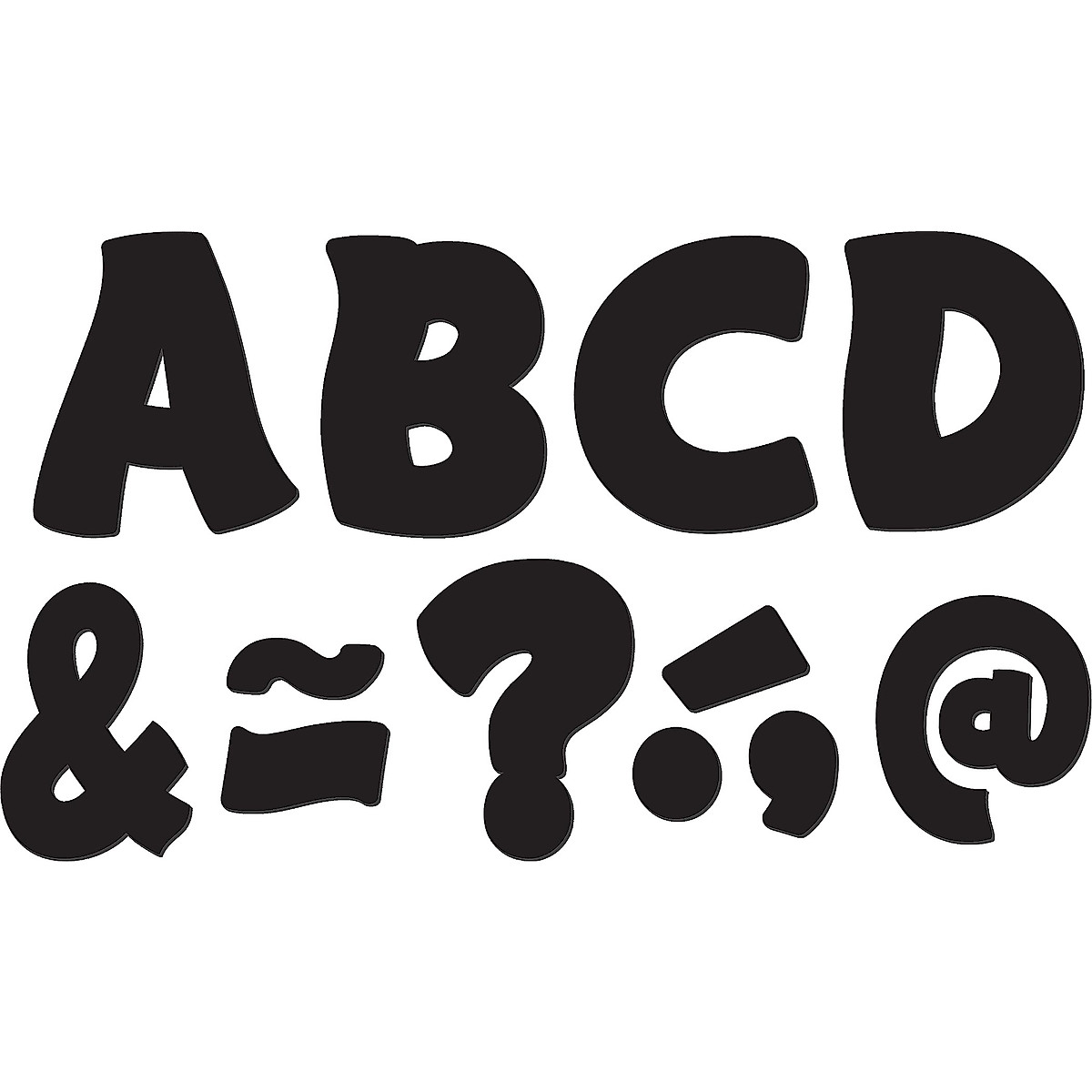 Teacher Created Resources Black Funtastic Font 3" Magnetic Letters (77214)