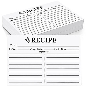 70 Count Recipe Cards, Recipe Cards 4x6 White, 4x6 Recipe Cards Double Sided, Blank Recipe Cards for Bridal Shower and Wedding