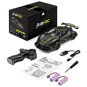 DoDoeleph RC Cars, Fast Metal Remote Control Car for Kids, 1/24 Alloy Frame Hobby Electric Racing Car Toys 2.4GHz 2X Rechargeable Batteries for Adults Boys Girls Birthday