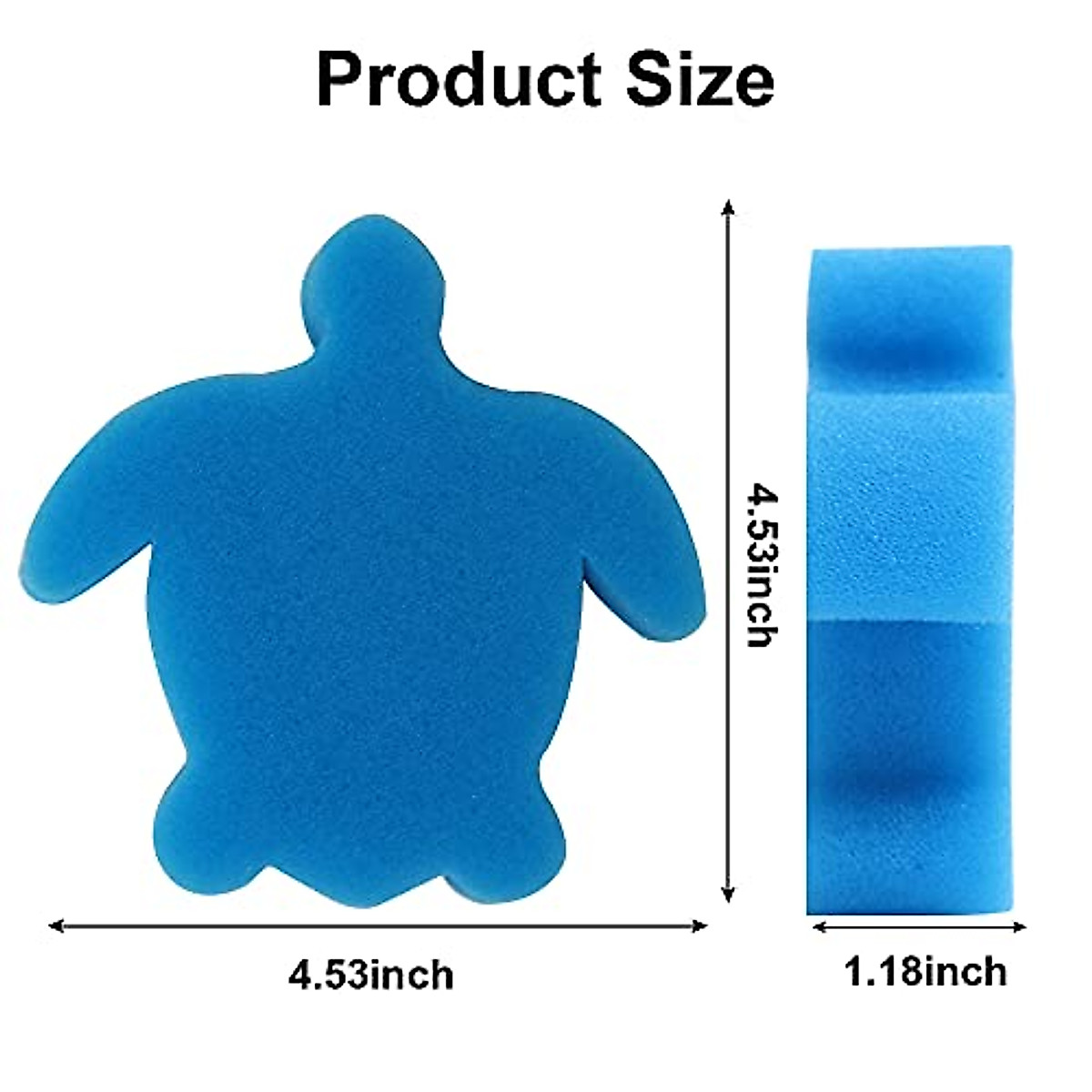 tchrules 16 Pcs Oil Absorbing Scum Sponge for Hot Tub Accessories, Swimming Pool and Spa Reusable, Absorb Oil Slime Grime and Scum (Blue Turtle)