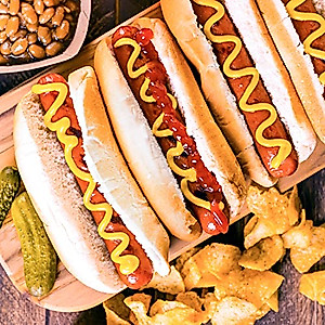 Oscar Mayer 2 Slot Hot Dog and Bun Toaster with Mini Tongs, Hot Dog Toaster Works with Chicken, Turkey, Veggie Links, Sausages and Brats, Yellow