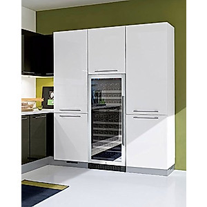 Allavino 24" Wide FlexCount II Tru-Vino 128 Bottle Single Zone Stainless Steel Left Hinge Wine Refrigerator