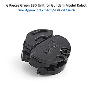 TISEKER 5 Pieces Green LED Units Set for Gundam Models Kit, MG LED Unit Set for Gundam 00 MG GN-X Light Up Certain Gundam Models
