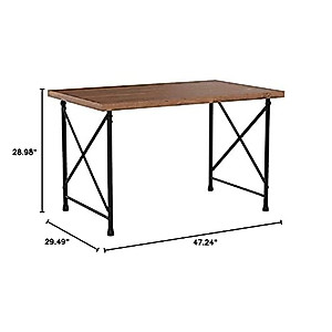 Zinus Alicia Industrial Style Dining Table, Brown