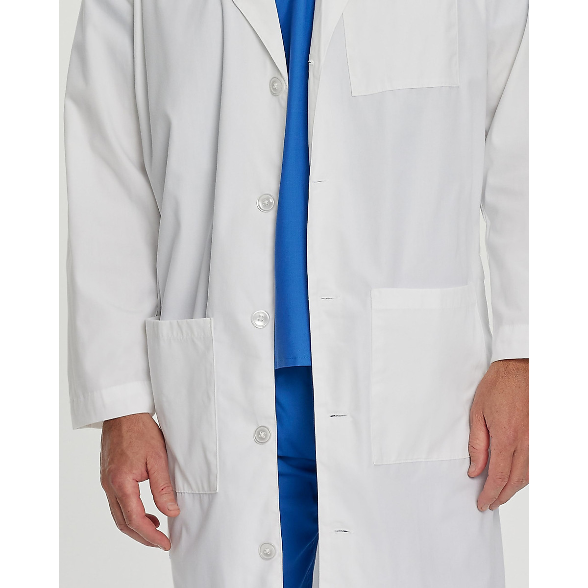 Landau mens Landau Scrub Zone Unisex Relaxed Fit 2-pocket Drawstring Cargo Scrub Pants 85221 Medical Lab Coat, White, 44 US