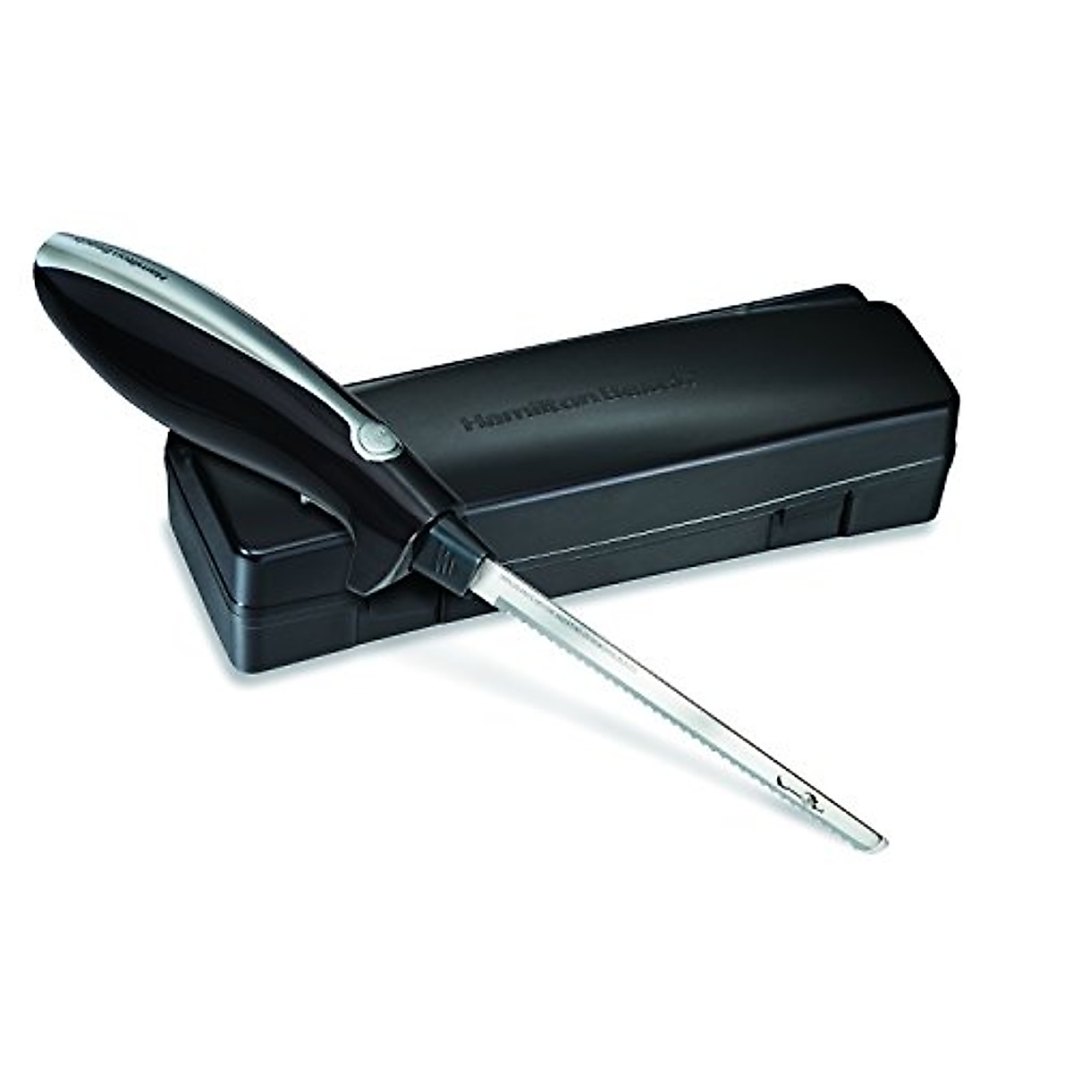 Hamilton Beach Electric Knife for Carving Meats, Poultry, Bread, Crafting Foam and More, Storage Case and Serving Fork Included, Black