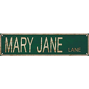 New Retro Metal Mary Jane Lane Street Vintage Wall Decoration Home Garden Kitchen Art Sign 4x16 inch