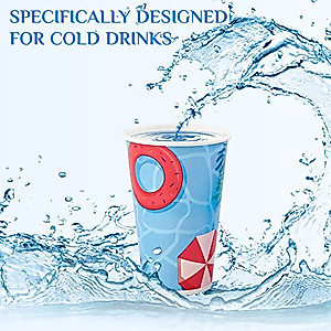 LITOPAK 270 Pack 12 oz Paper Cups, Paper Cold Cups with Special Design, Iced Coffee Paper Cups, Cold Beverage Paper Cup for Water, Juice, and All Kinds of Cold Drinks.
