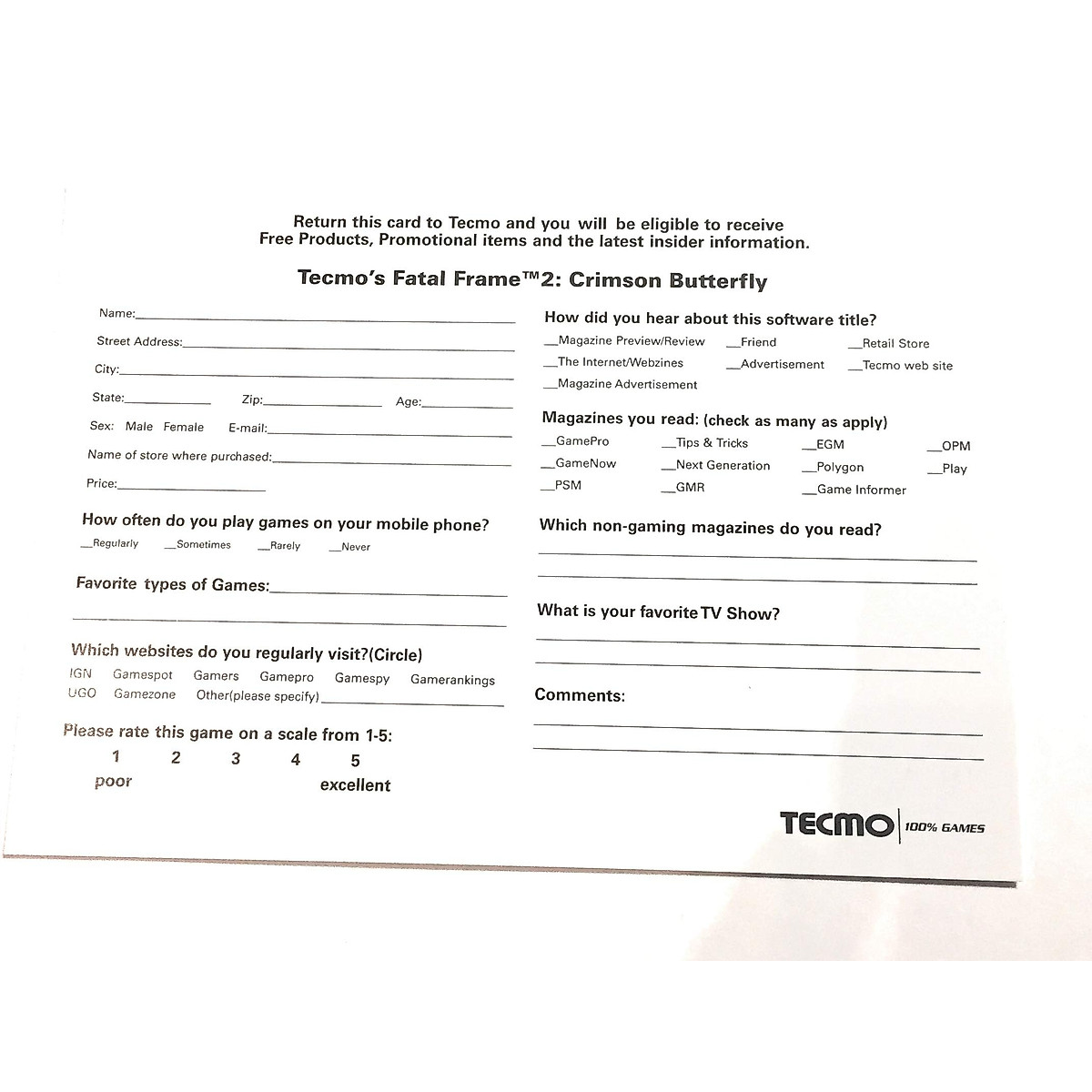 Fatal Frame 2 - PlayStation 2