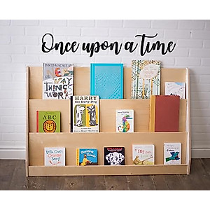 Metal Once Upon a Time Sign for Nursery, Hanging Play Sign Decor, Play Room Decor for Kids, Nursery Wall Decor Art Reading Nook, Daycare, Classroom, Toddler Bedroom, Living Room, Family Bookshelf