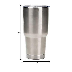 Elanze Designs The Captain Black Anchor 30 ounce Stainless Steel Travel Tumbler Mug