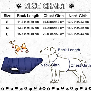 2 Pieces Pet Dog Jacket 2 Layers Fleece Lined Dog Jacket Warm Soft Windproof Small Dog Coat for Winter Cold Weather (Navy, Red, Small)