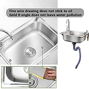 Kitchen sinks,wall mounted stainless steel sink,bar sink,304 stainless steel kitchen sink single bowl Suitable for hotel, outdoor, restaurant, kitchen, garage, laundry room (Size : 58 * 43cm)