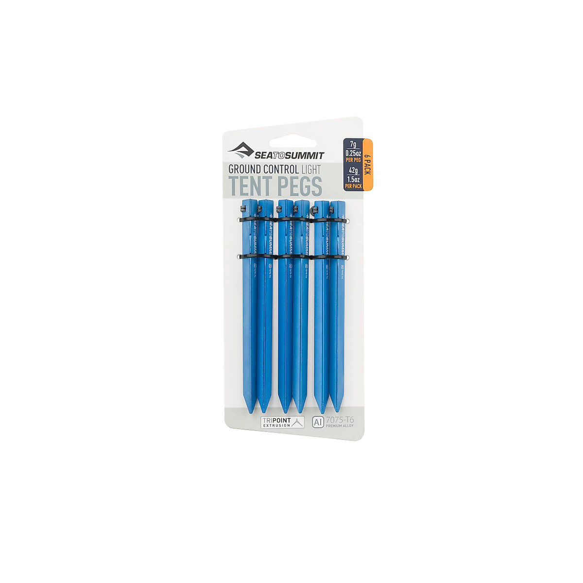Sea to Summit Ground Control Ultralight Tent Pegs, 6-Pack