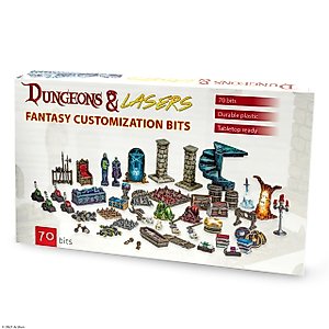 Dungeons & Lasers Fantasy Customization Bits for DND Terrain - 70 Pieces of D&D Accessories and Props for 5E Tabletop RPG Games - Unpainted, Unassembled - for Ages 14 Years and up