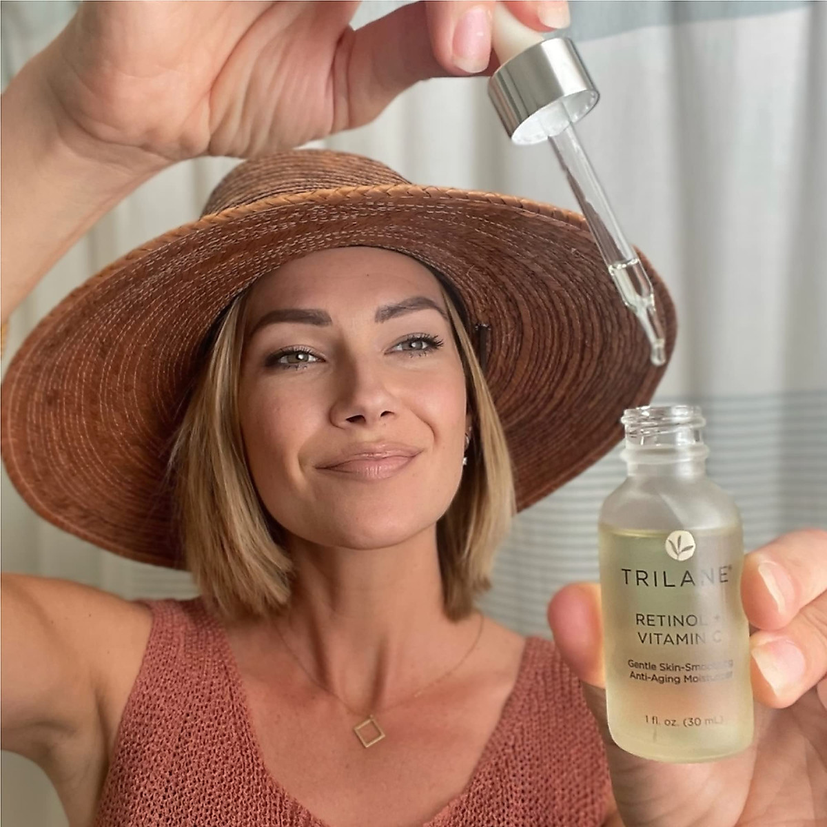 Trilane Retinol + Vitamin C with Squalane, Visibly Reduces the Signs of Aging for Softer, Smoother, More Radiant Skin with Zero Irritation, 1 fl. oz.