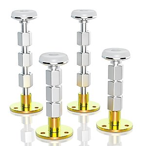 Suprock 4 Pack Headboard Stoppers for Wall, 12 Screws Bed Frame Stopper Headboard, Bed Stoppers for Headboard & Bed Frame Stabilizer for Room Wall, Beds, Cabintes