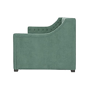 Little Seeds Ambrosia Diamond Tufted Upholstered Design Daybed and Trundle Set, Twin Size Frame, Teal