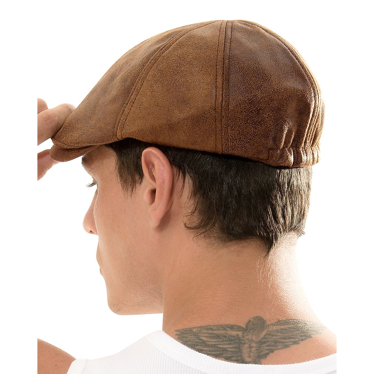 ililily New Men¡¯s Flat Cap Vintage Cabbie Hat Gatsby Ivy Caps Irish Hunting Hats Newsboy with Stretch fit - 001-1, Light Brown