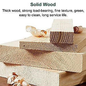 HYDT Double-Layer Wooden Pet Dog Bed with Bedding, All Seasons Elevated Pet Cot with Stairs & Guardrail, for Small Medium Dogs Cats