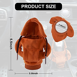 alpmosn Car Gear Shift Cover Fashionable Sweater Desgin, Automative Shift Knob Cover Cute Hoodie Design for Car Gear Shifter Soft Gear Stick Cover Car Interior Accessories(Orange)