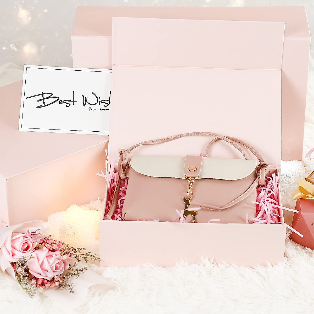 MOZRRO Gift Box with Lids, 9.85 x 5.95 x 3.15 In Magnetic Closure Gift Boxes for Gift Packaging, Gift Box for Christmas,Mothers Day,Fathers Day,Graduations,Weddings,Birthdays Gifts