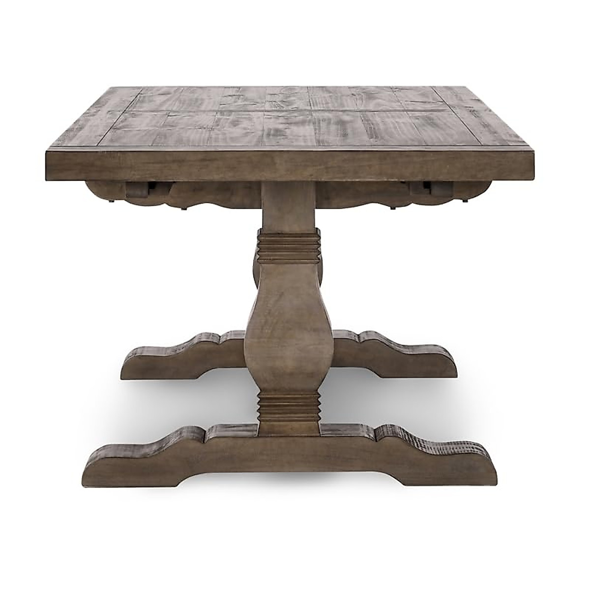 Kosas Home Quincy Reclaimed Pine Extension Dining Table in Weathered Brown