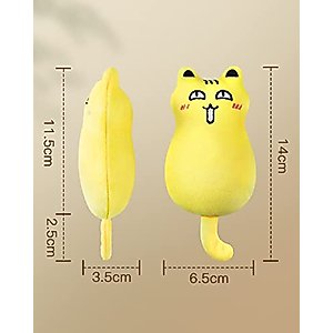 Feeko 5Pcs Catnip Toys, Cat Pillow Toys, Rattle Sound, Cat Toys for Indoor Cats Interactive with Cute Cat Toy Set, Cat Teething Chew Toy, Bite Resistant Catnip Toys Plush Gift