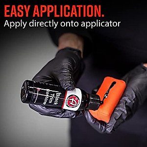 Adam's Polishes New Black Trim Restorer - Restores Plastic Trim to a Rich, Black Color with a Factory-New Appearance - Lasts Several Months per Treatment (4 oz with Applicator)