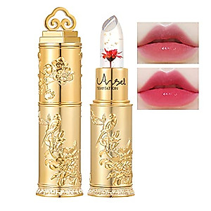 LuckNest Flower Jelly Lipstick Set Temperature Change Moisturizer Long Lasting Nutritious Balm Magic Color Change Lip Gloss (#3)