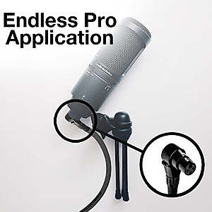 COLUBER CABLE Right Angle XLR Female to Right Angle 1/4" TRS - 0.5 Feet - Black - Pro 3-Pin Microphone Connector for Powered Speakers, Audio Interface or Mixer for Live Performance & Recording